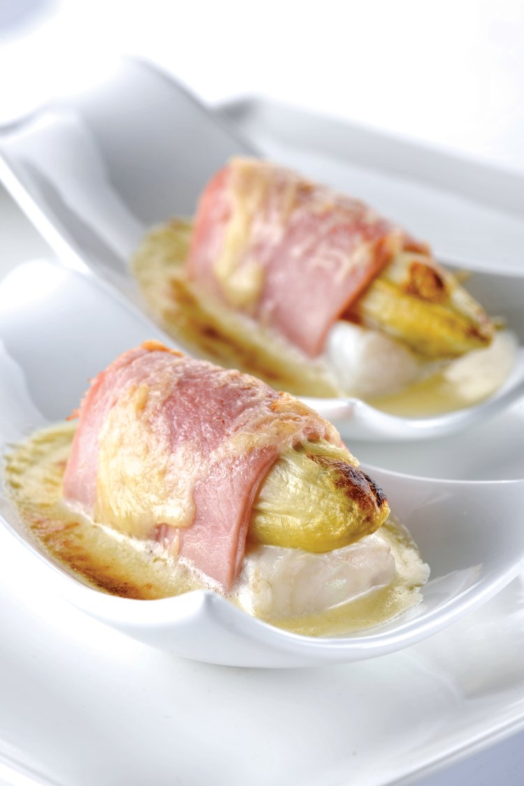 Recept "Gegratineerde griet met witloof in ham" | njam!